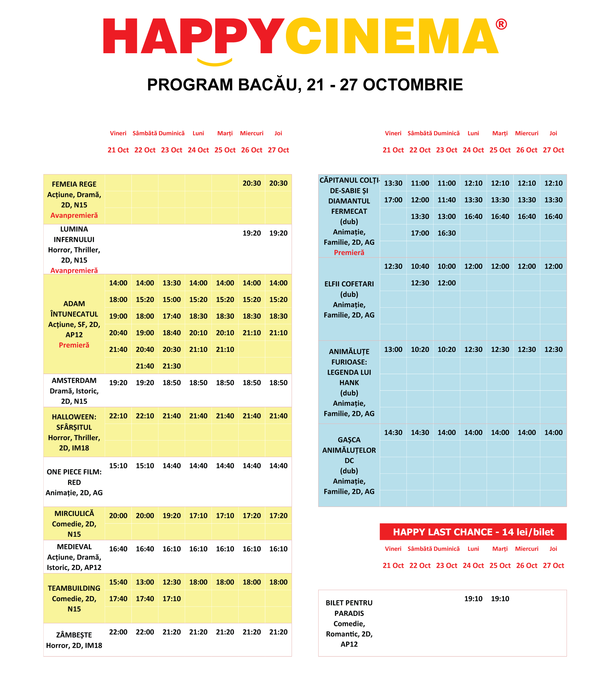 Program Happy Cinema - Hello Shopping Park