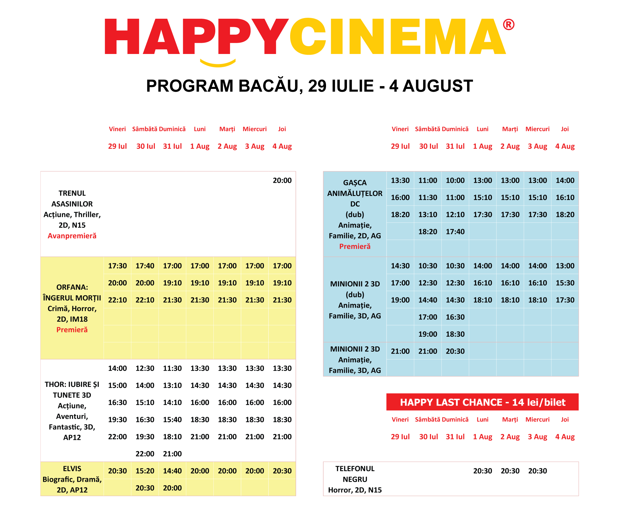 Program Happy Cinema - Hello Shopping Park